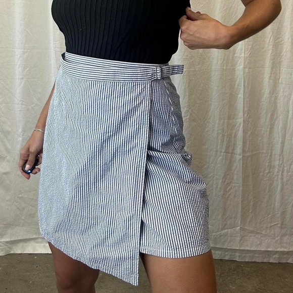 Tommy Hilfiger | Skirts | Y2k Early 200s Vintage Seer Sucker Wrap Skirt ...